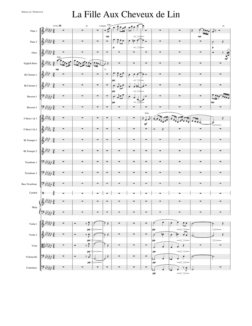 La Fille Aux Cheveux de Lin (The Girl with the Flaxen Hair ...