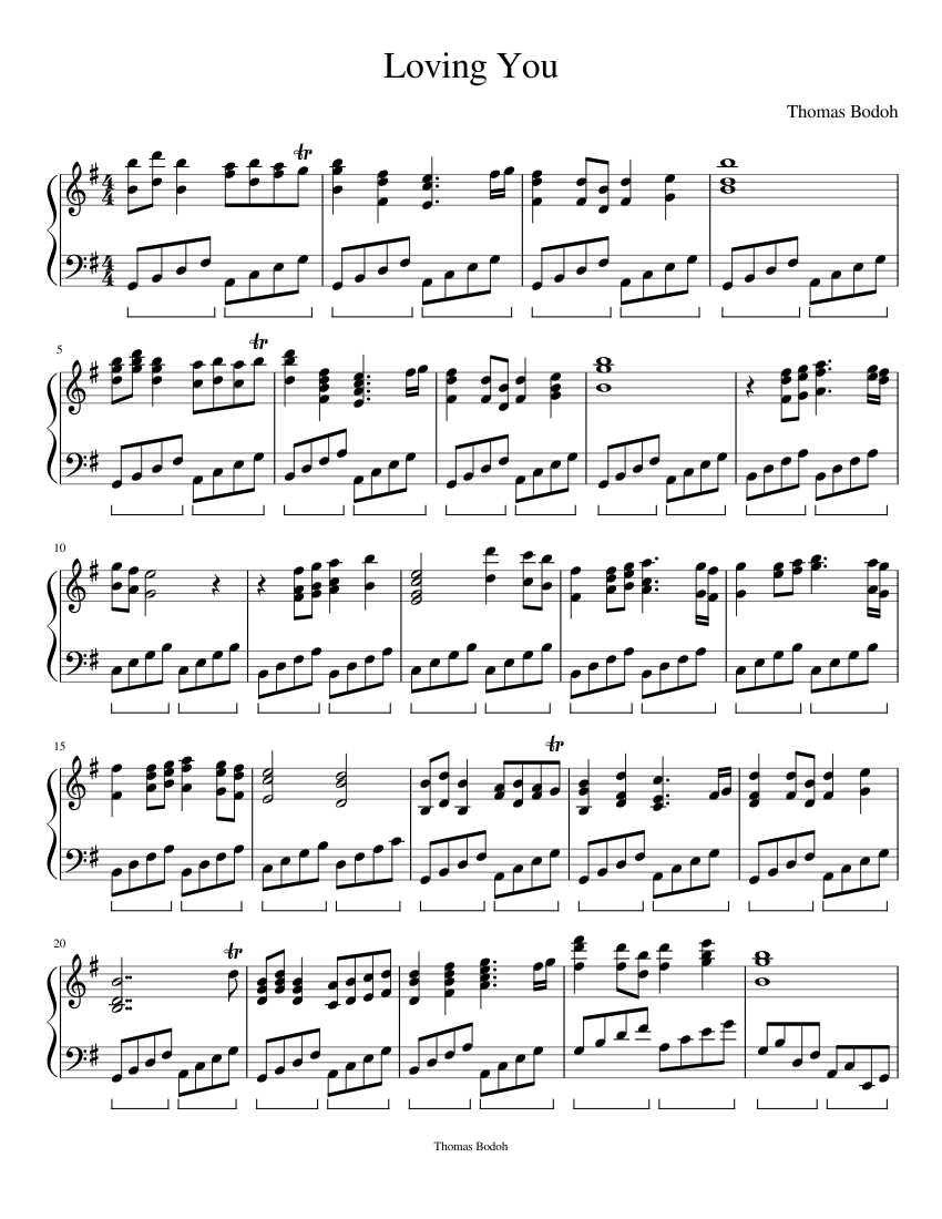 Loving You Sheet music for Piano (Solo) | Musescore.com
