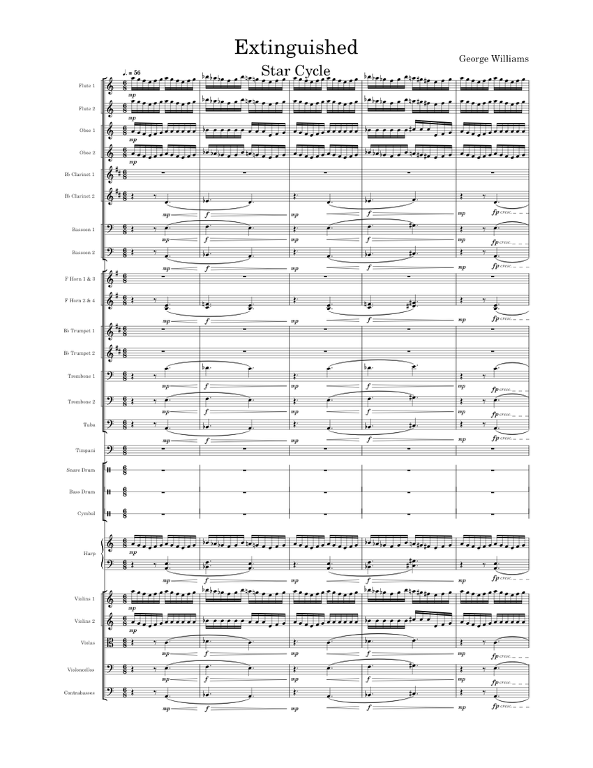 Extinguished Sheet music for Trombone, Tuba, Flute, Oboe & more instruments (Symphony Orchestra ...