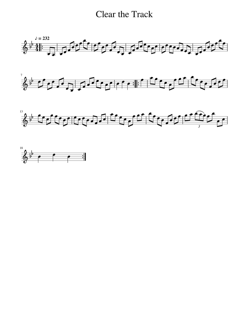 Clear the Track Sheet music for Piano (Solo) Easy | Musescore.com
