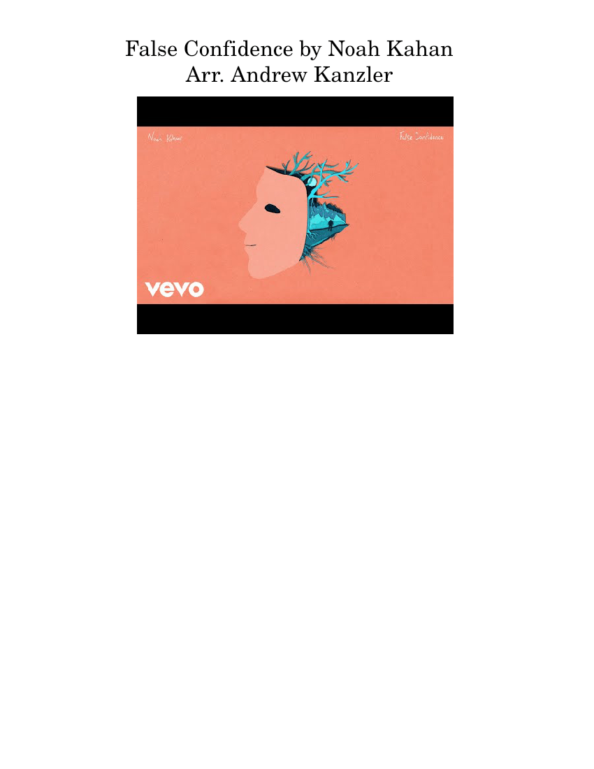 False Confidence - Noah Kahan (Lot Tune) Sheet Music for Vibraphone ...