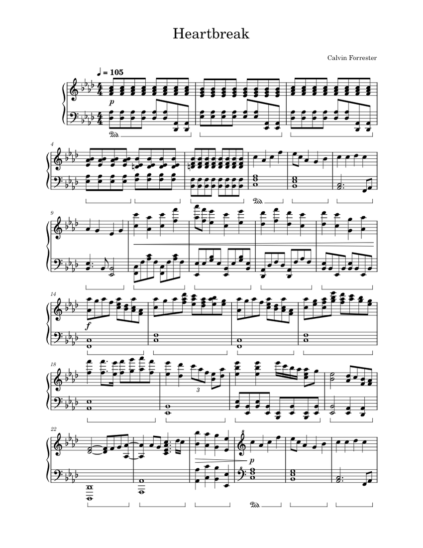 Heartbreak Sheet music for Piano (Solo) | Musescore.com