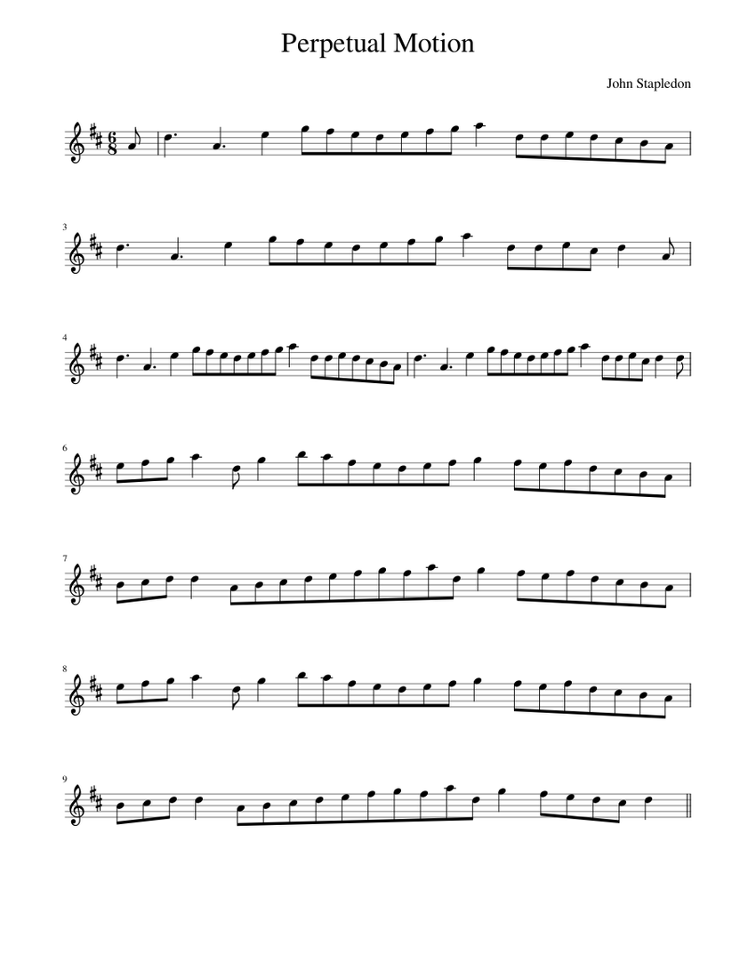 John Stapledon - Perpetual Motion Sheet music for Piano (Solo ...