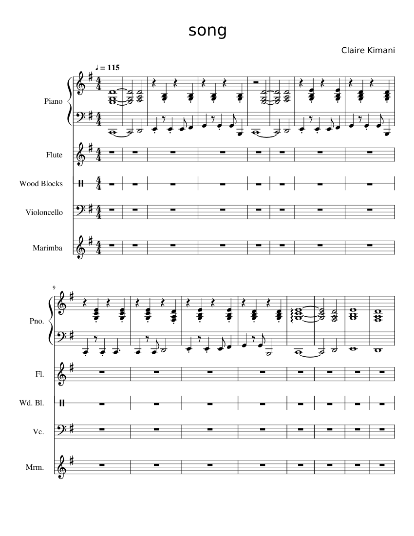 Biker Girl Sheet music for Piano, Flute, Cello, Marimba & more ...