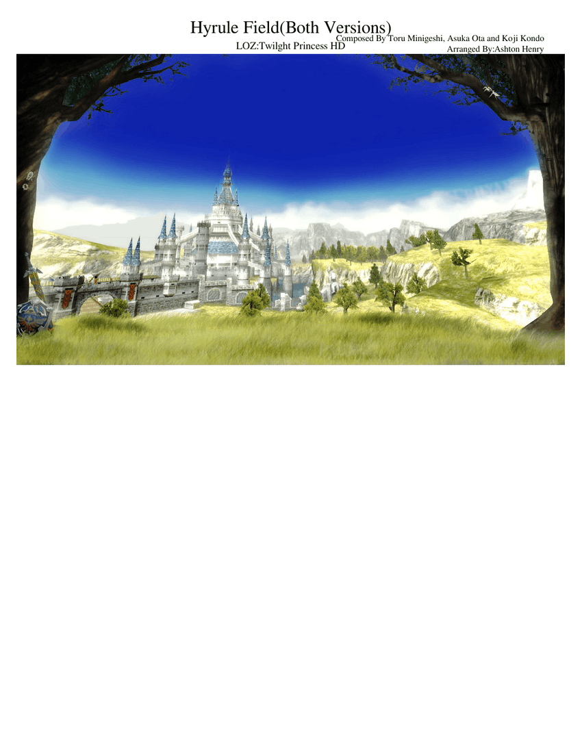 Hyrule Field(Night and Day) - The Legend of Zelda: Twilight Princess Sheet music for Trombone ...