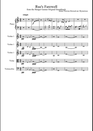 Rue's Farewell MUSESCORE 4 MUSE SOUNDS Sheet Music for Piano, Trombone ...