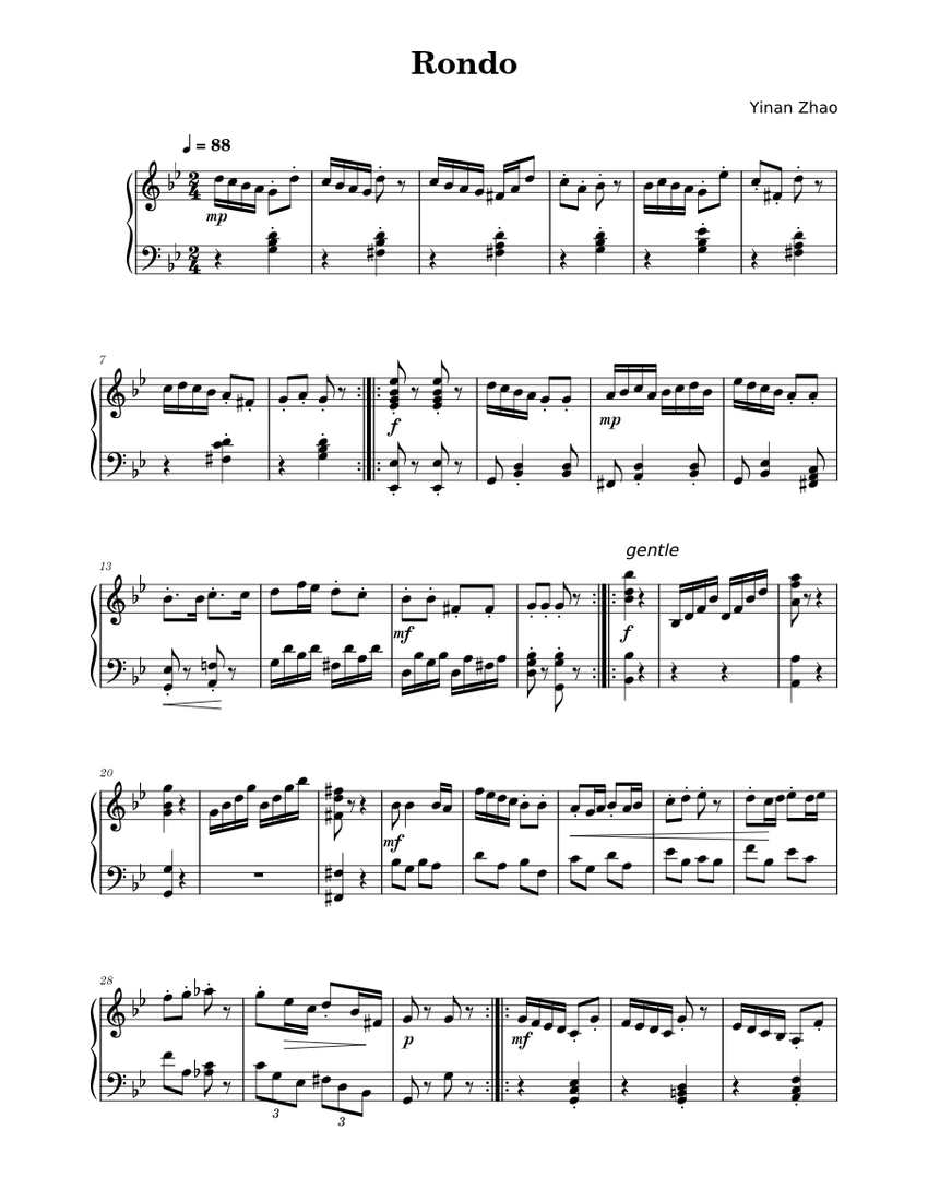 Rondo Sheet music for Piano (Solo) | Musescore.com