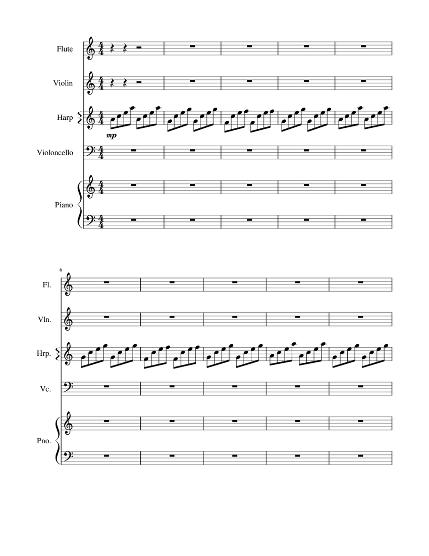 Moonlight dancing - Mikayla Brady Sheet music for Piano, Flute, Violin, Cello & more instruments ...