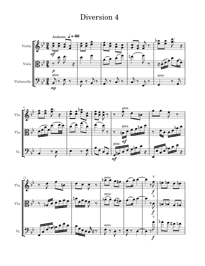 Interlude_4 Sheet music for Violin, Viola, Cello (String Trio ...