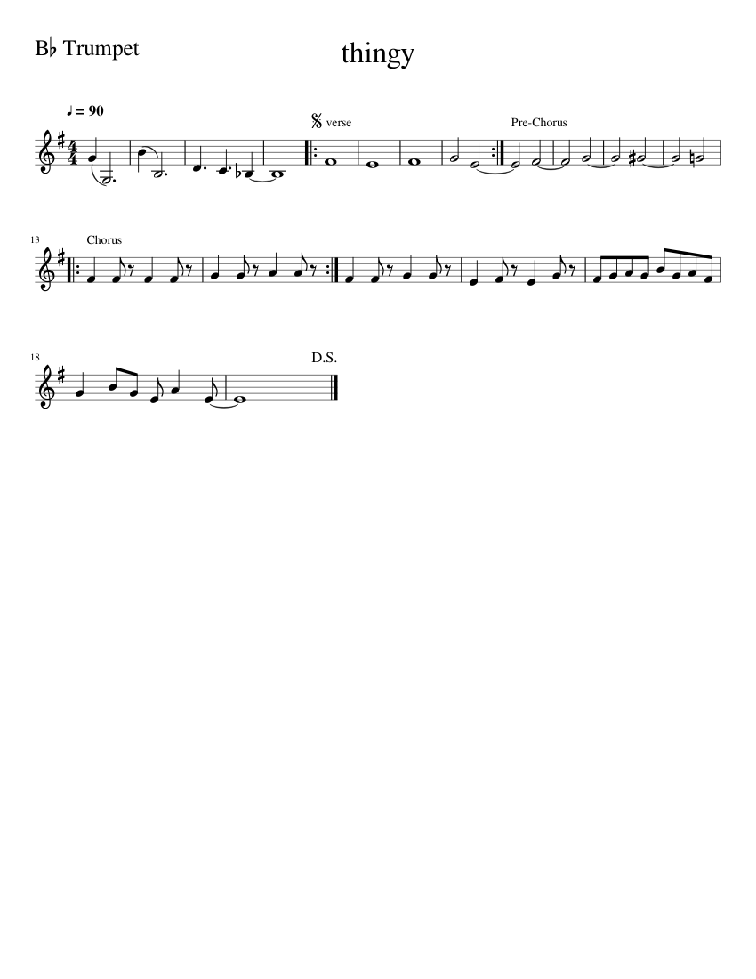 Bb Trumpet Sheet music for Trumpet in b-flat (Solo) | Musescore.com
