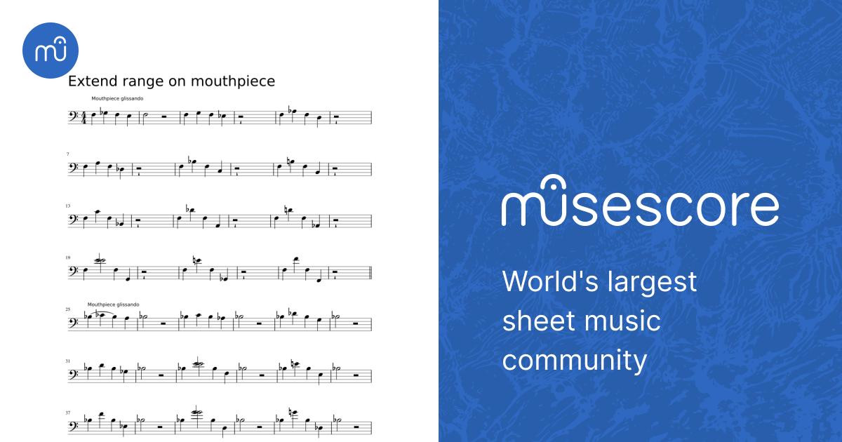 Mouthpiece Range Exercise Sheet music for Vocals (Solo) | Musescore.com
