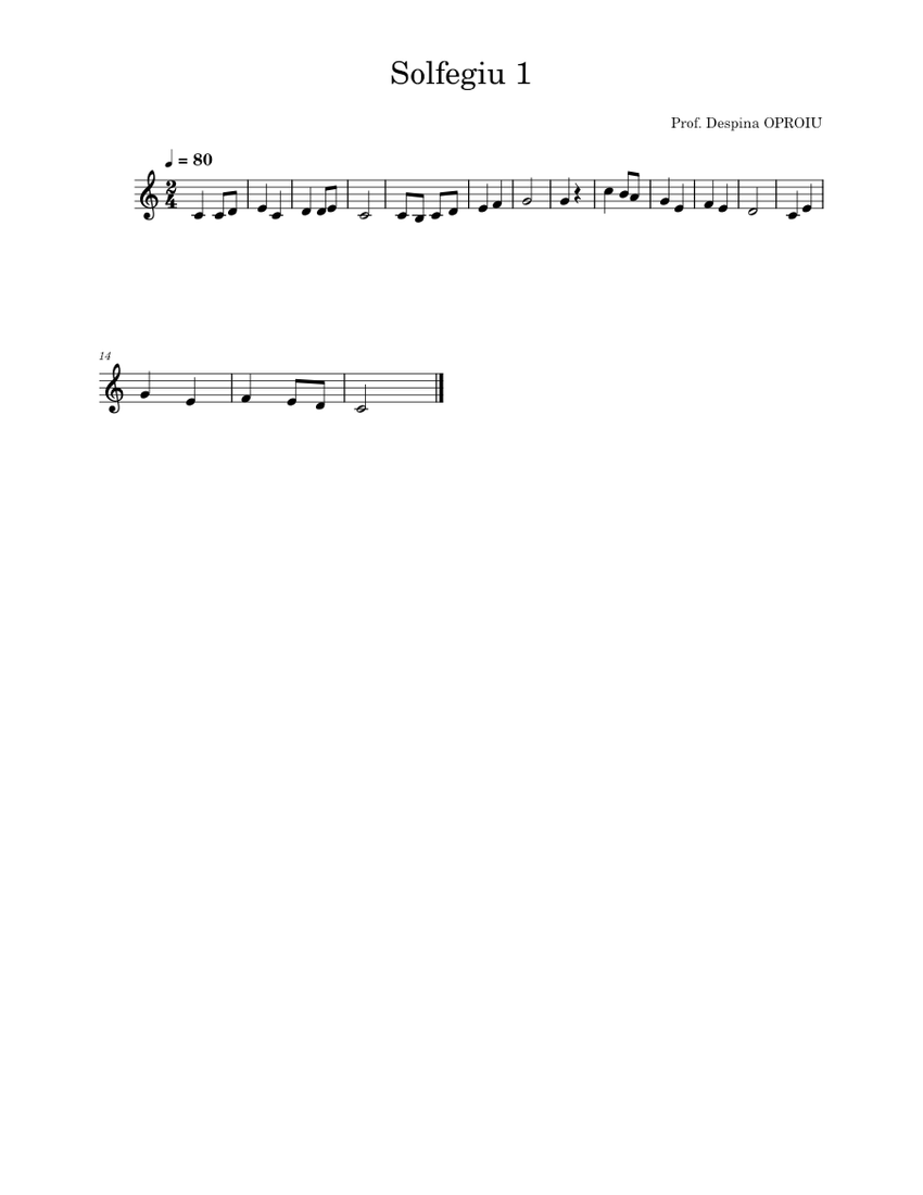 Solfegiu 1 Sheet music for Piano (Solo) Easy | Musescore.com