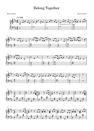 Play Official version of Belong Together Sheet Music by Mark Ambor for ...