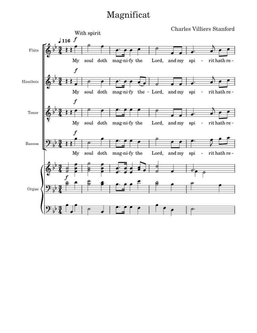 Magnificat – Charles Villiers Stanford Sheet Music for Tenor, Organ ...