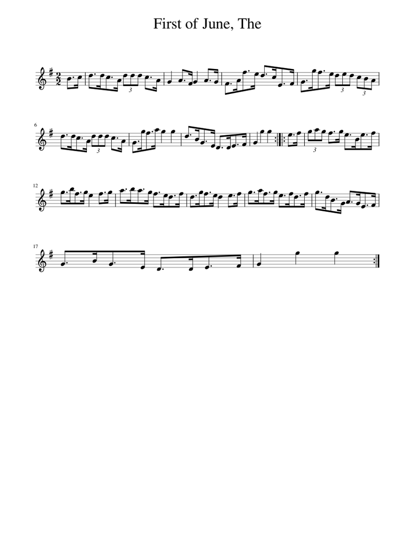 The First of June Sheet music for Piano (Solo) | Musescore.com