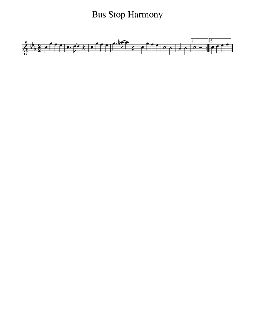 Bus Stop Harmony Sheet music for Piano (Solo) Easy | Musescore.com