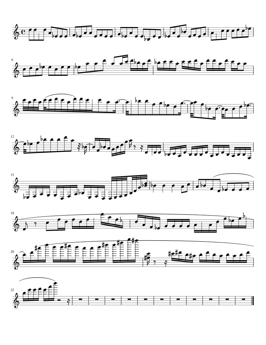 First song Sheet music for Saxophone baritone (Solo) | Musescore.com