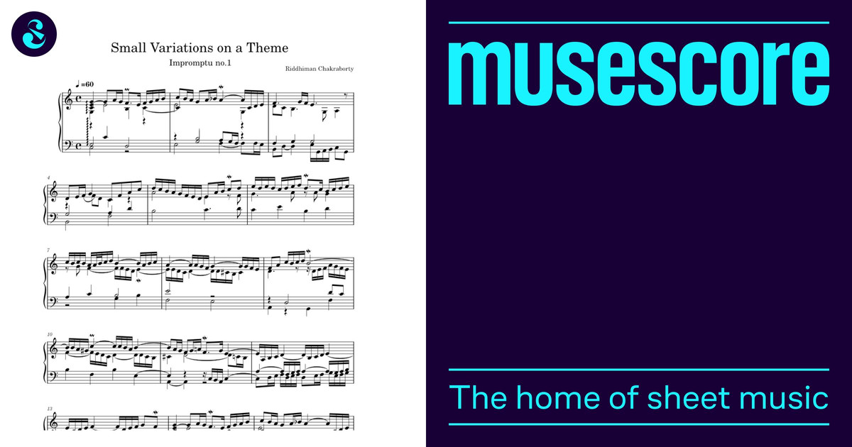Small Variations on a Theme (Impromptu 1) – riddhimanchak Sheet Music ...