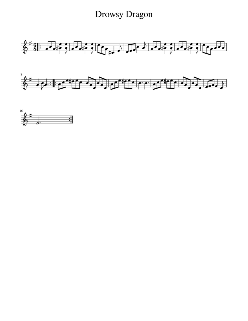 Drowsy Dragon Sheet music for Piano (Solo) Easy | Musescore.com