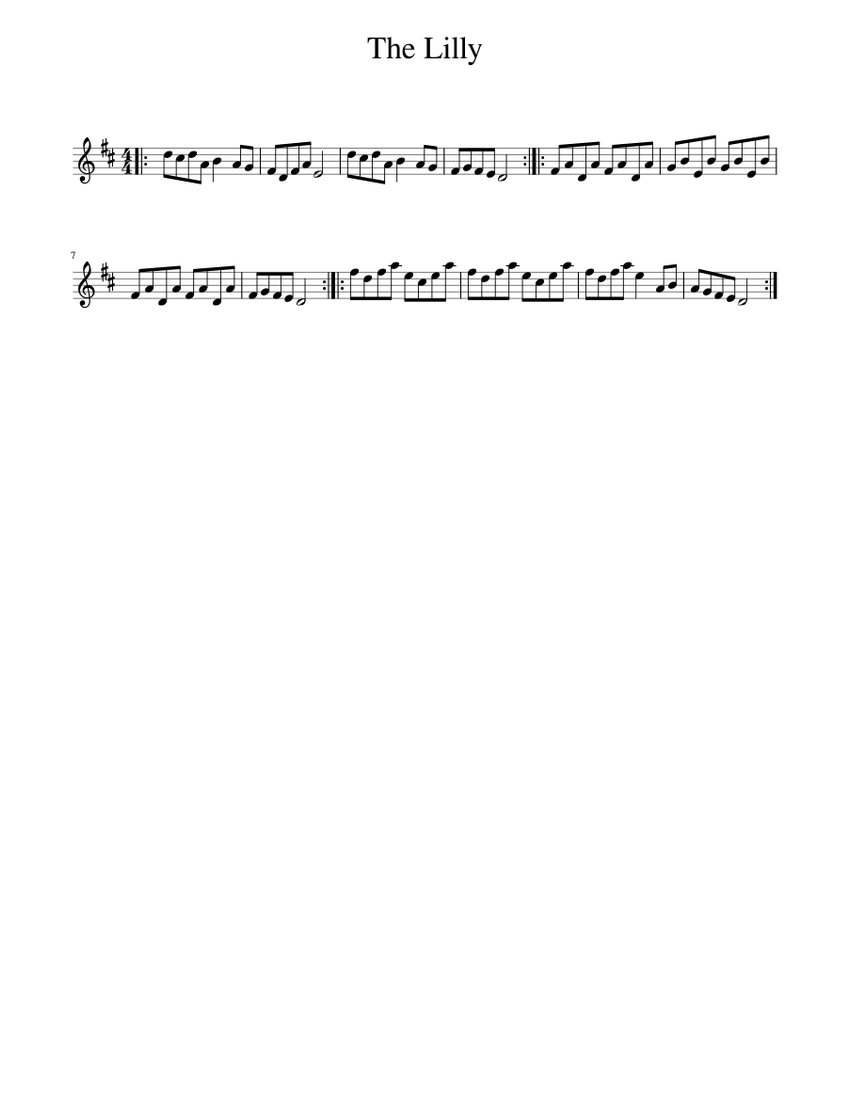 The Lilly Sheet music for Piano (Solo) Easy | Musescore.com