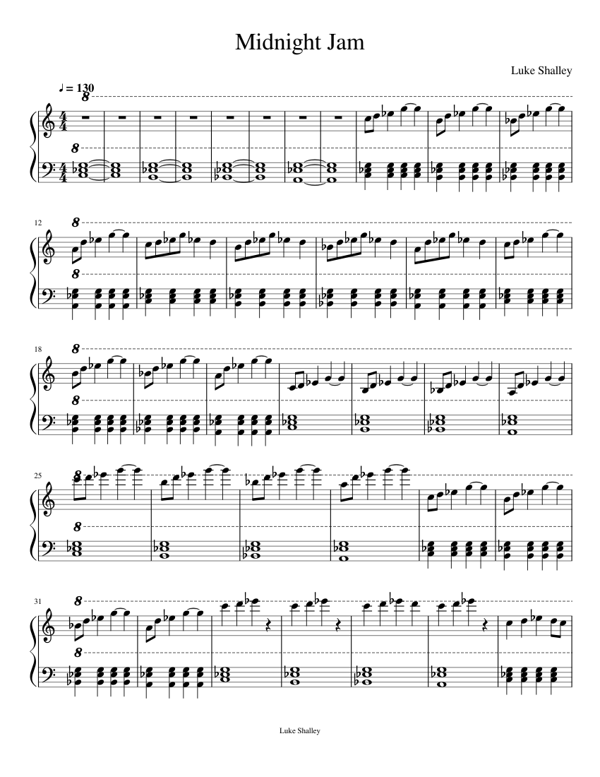 Midnight Jam - piano tutorial