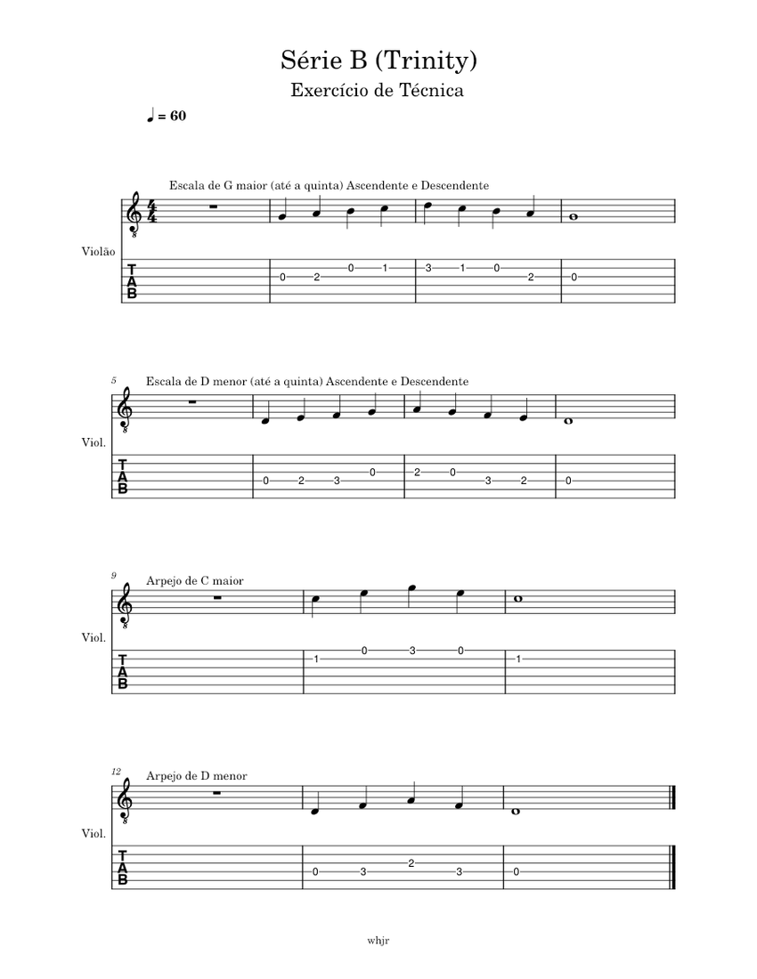 C41GTR-M5 Serie B Trinity Sheet music for Guitar (Solo) | Musescore.com