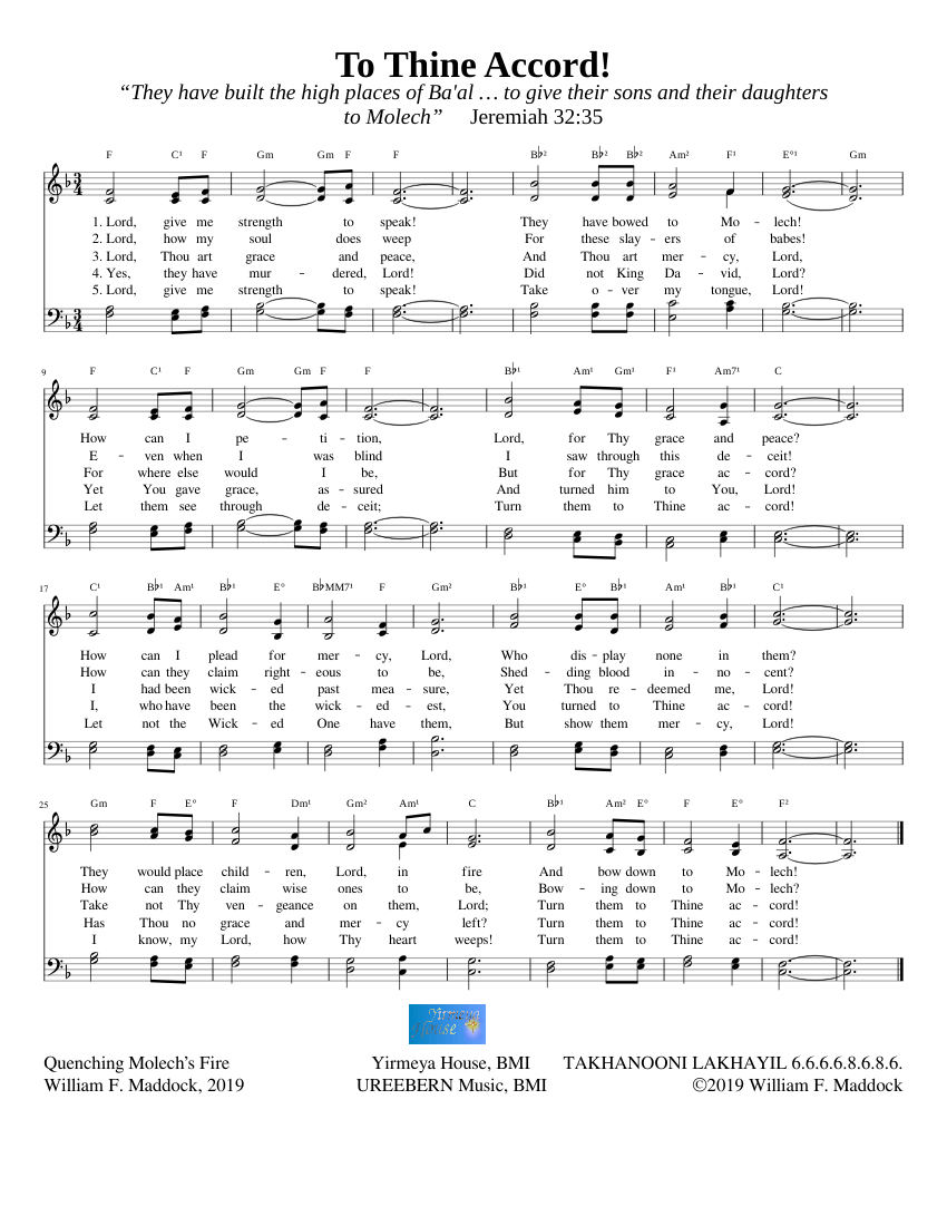 To Thine Accord! Sheet music for Strings group (String Duet ...