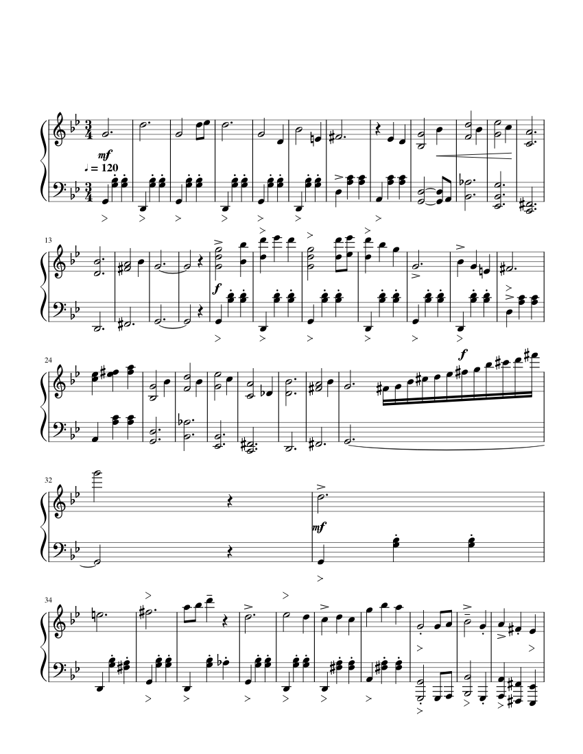 One Piece - Difficult Sheet music for Piano (Solo) | Musescore.com