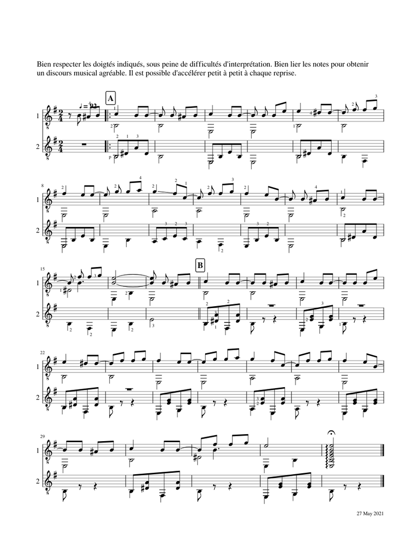 Les yeux noirs - piano tutorial