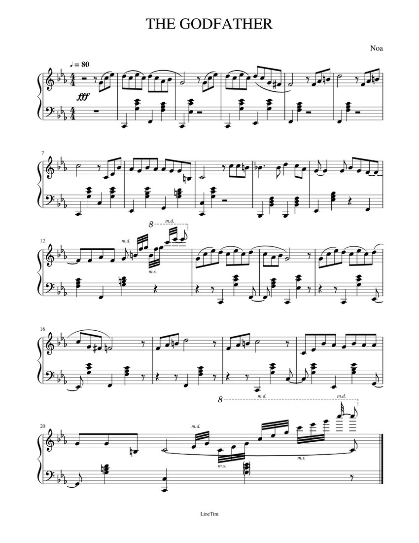 THE_GODFATHER Sheet music for Piano (Solo) | Musescore.com