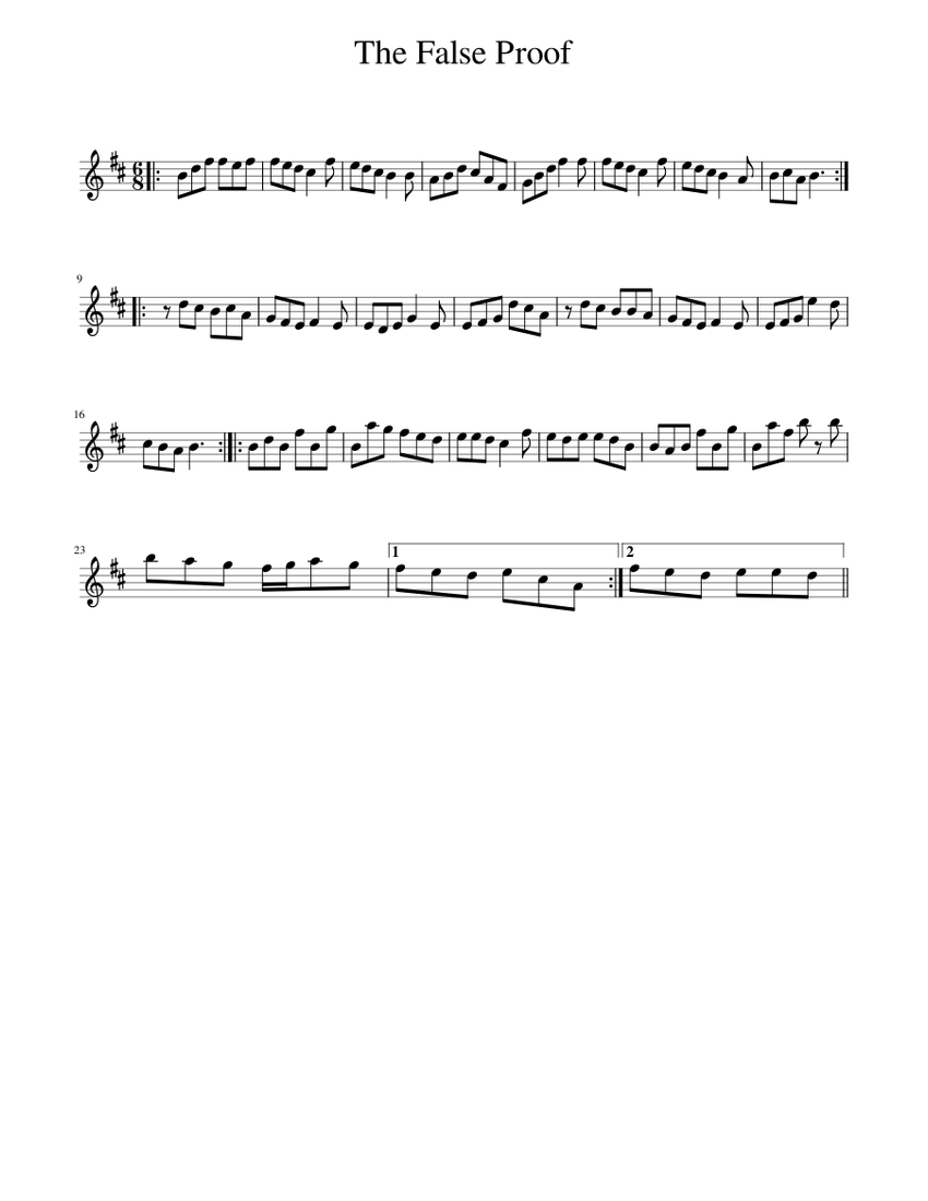 The False Proof Sheet music for Piano (Solo) Easy | Musescore.com