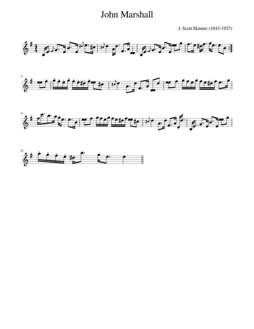 John Marshall Sheet music for Piano (Solo) Easy | Musescore.com