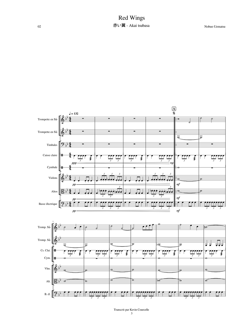 Final Fantasy IV - Red Wings Sheet music for Trumpet in b-flat, Timpani ...