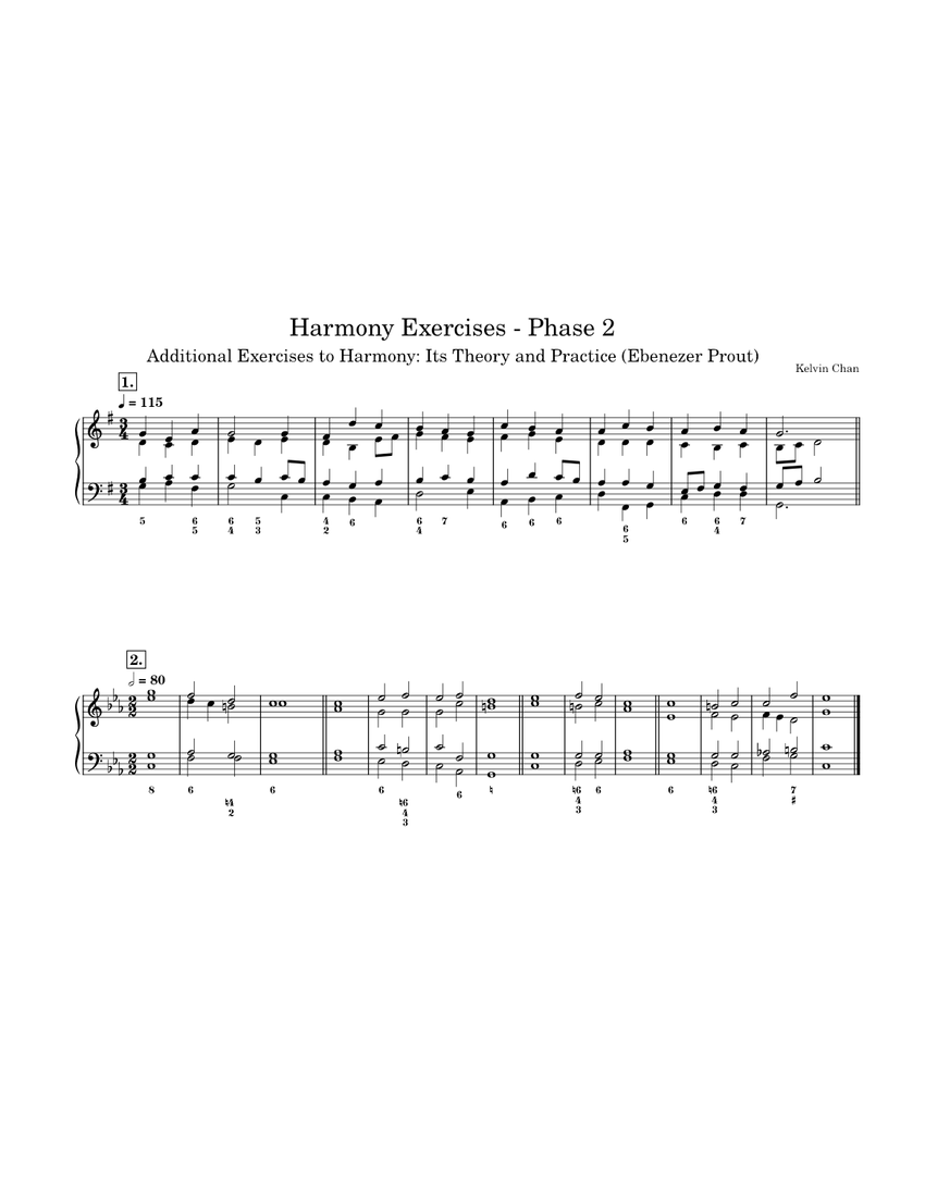 Harmony exercises 20-12-2021 Sheet Music for Organ (Solo) | MuseScore.com