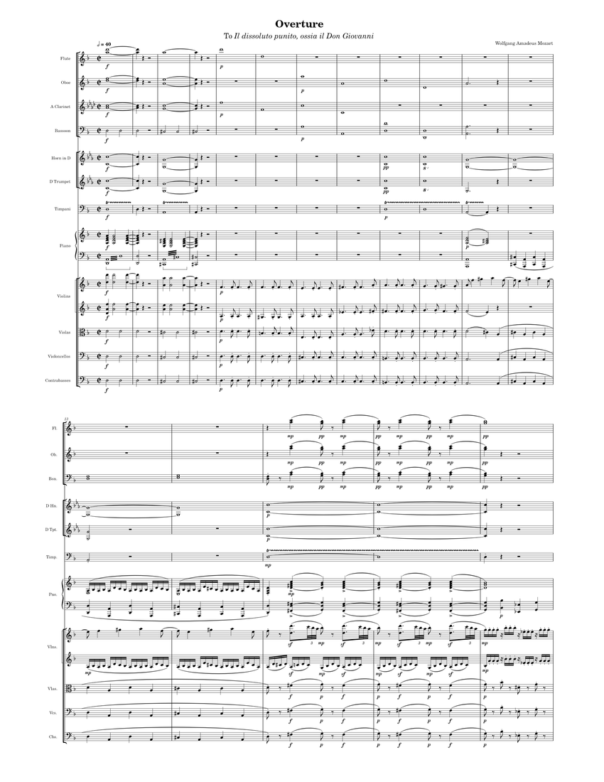 Don Giovanni, K.527 – Wolfgang Amadeus Mozart : Overture (concert ...
