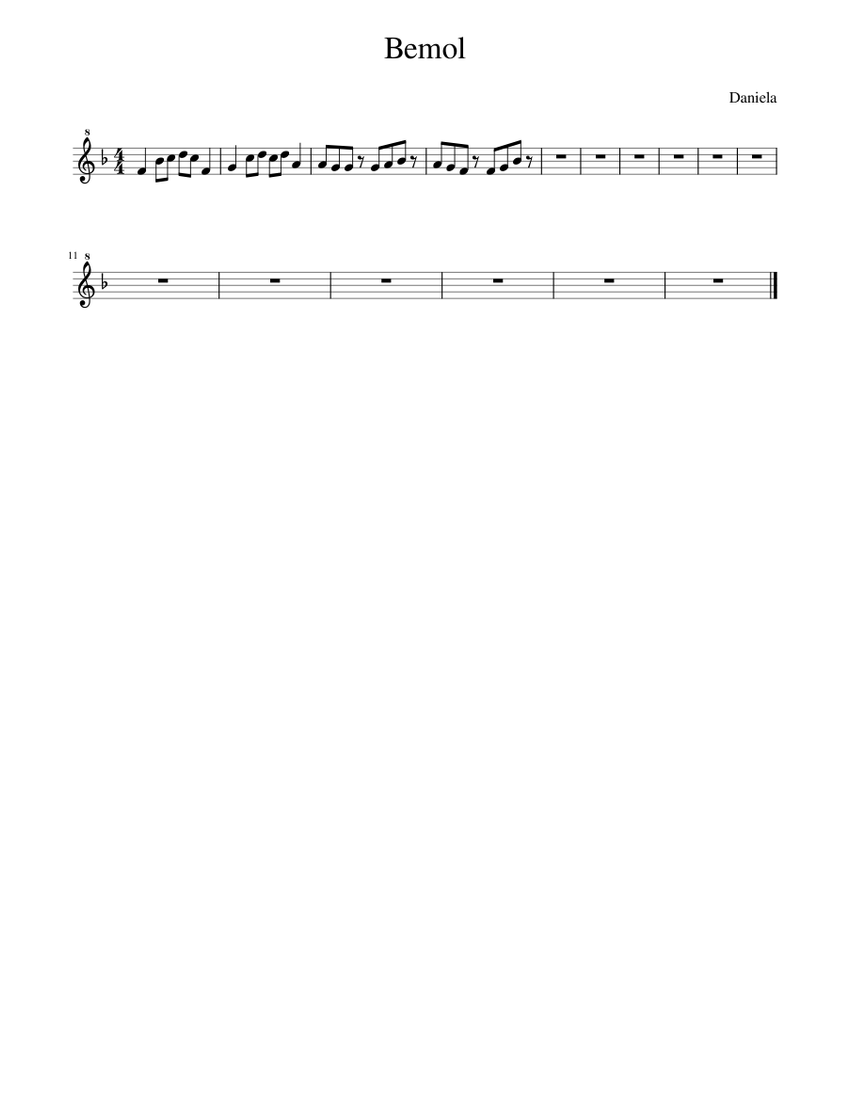 Bemol Sheet music for Recorder (Solo) | Musescore.com