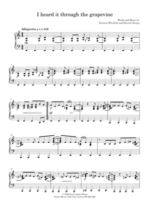 Play Official version of I heard it through the grapevine Sheet Music ...