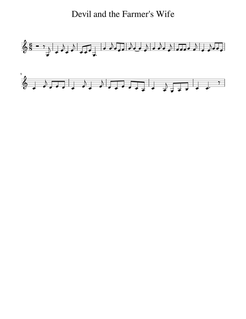 Devil and the Farmer's Wife Sheet music for Piano (Solo) Easy ...