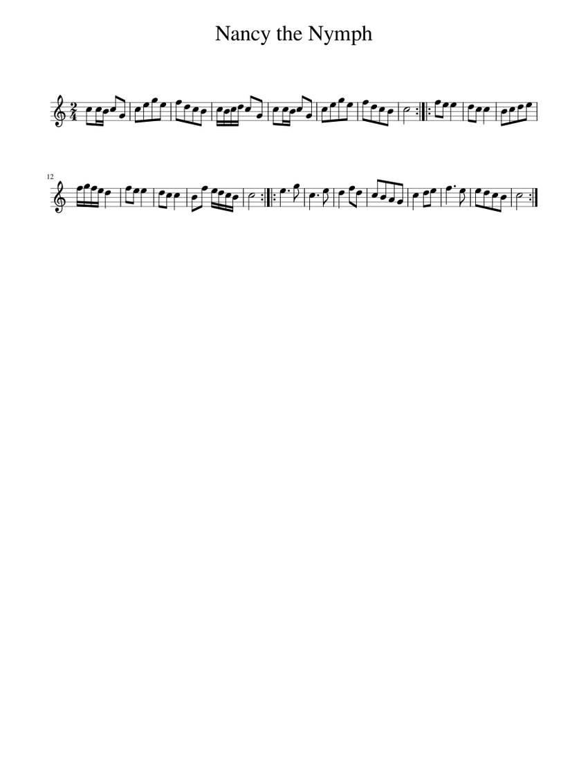 Nancy the Nymph Sheet music for Piano (Solo) | Musescore.com