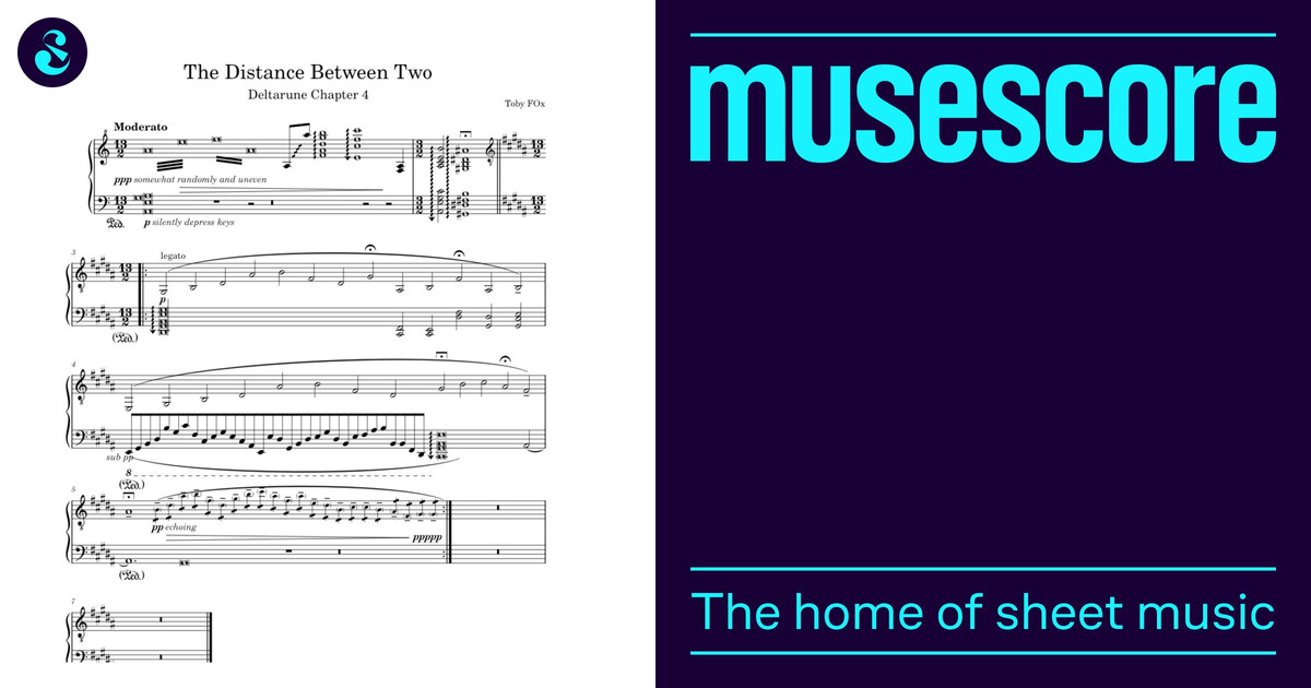 The distance between two – Toby Fox Sheet Music for Piano (Solo) | MuseScore.com