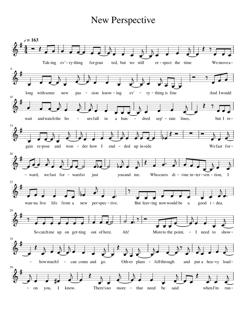 New Perspective Sheet music for Alto (Solo) | Musescore.com