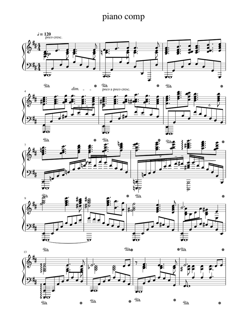 piano comp Sheet music for Piano (Solo) | Musescore.com