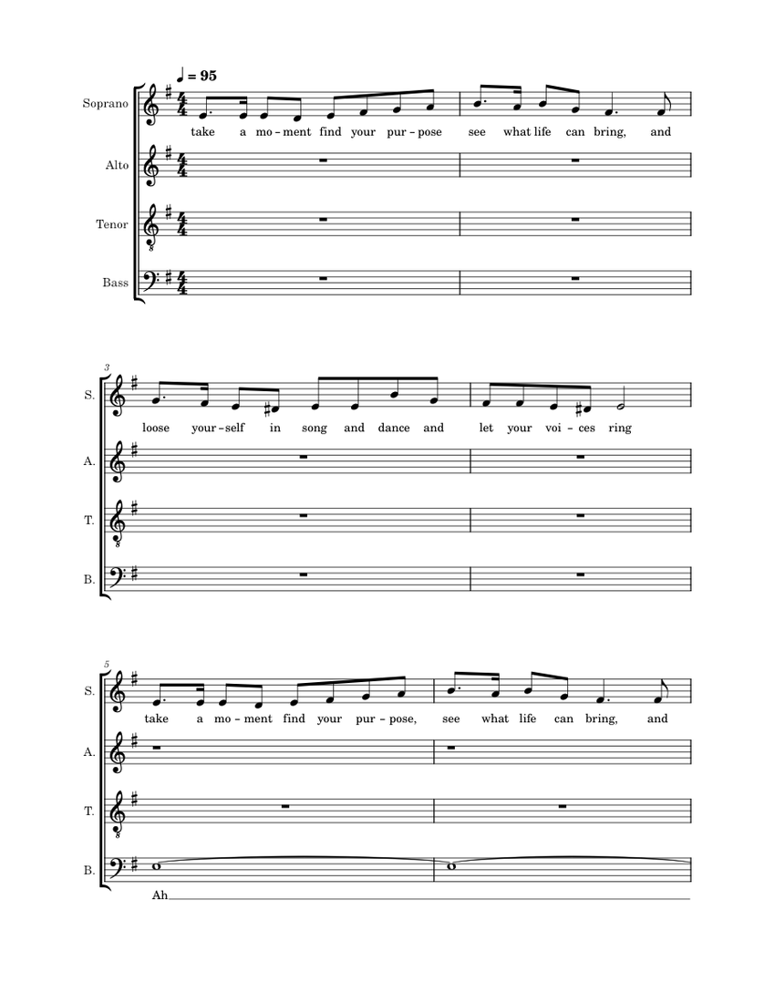 Let your Voices Ring Sheet music for Soprano, Alto, Tenor, Bass voice ...