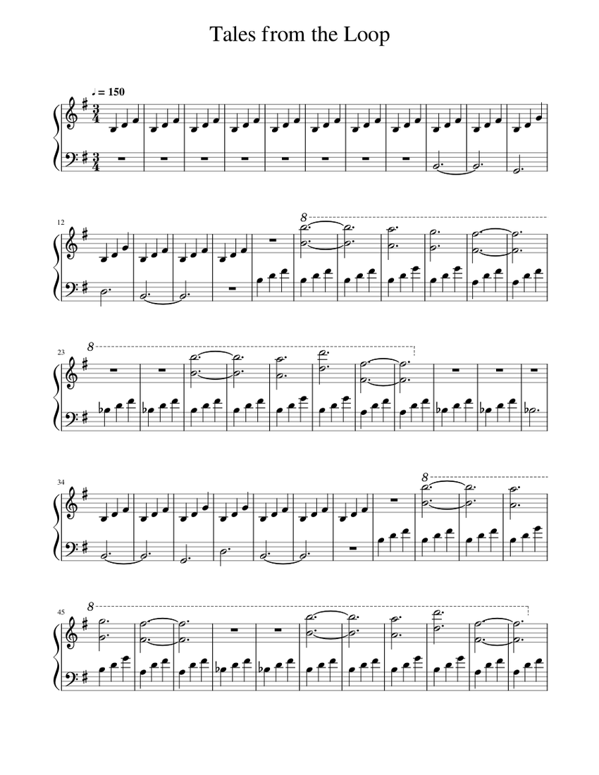 Tales from the Loop Sheet Music for Piano (Solo) Easy | MuseScore.com