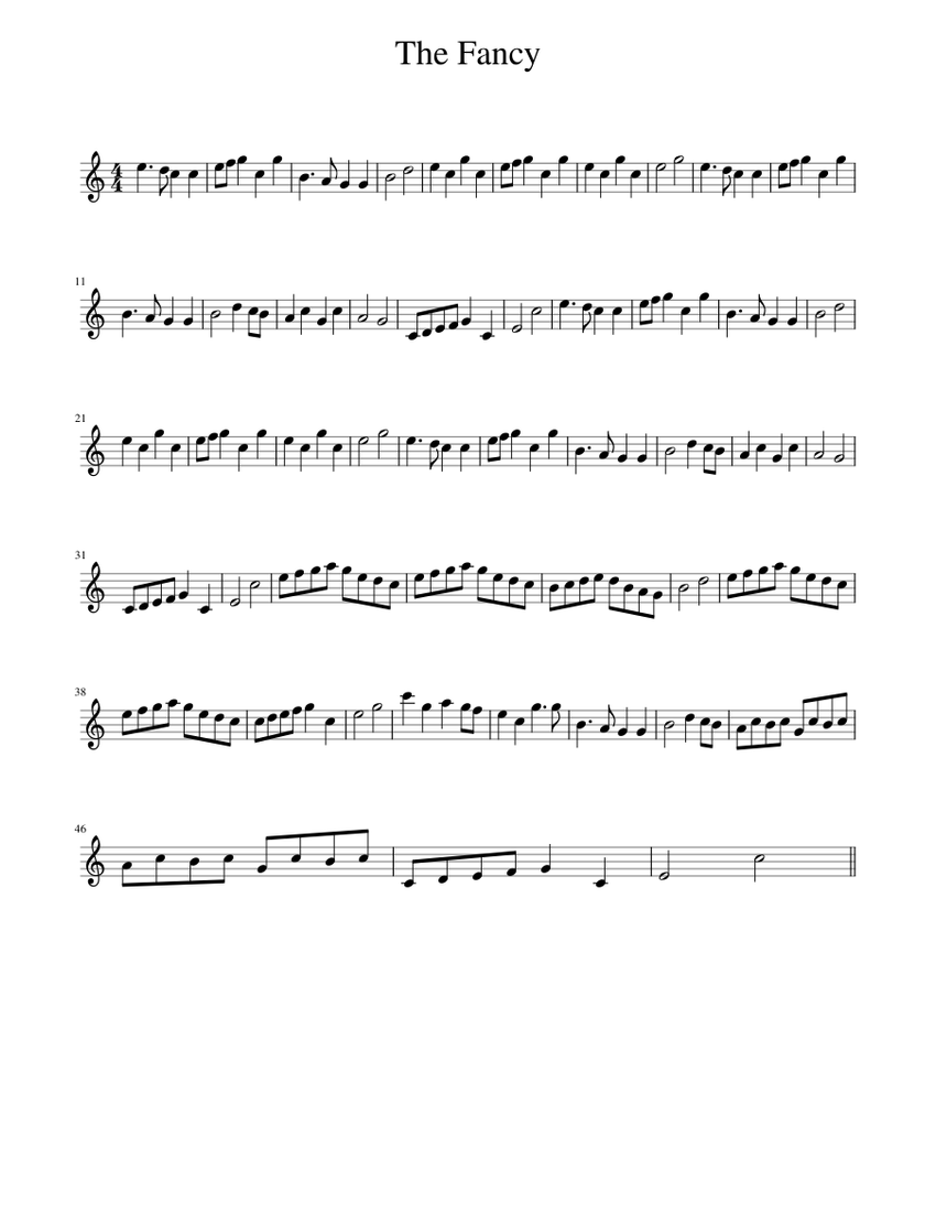 The Fancy Sheet music for Piano (Solo) Easy | Musescore.com