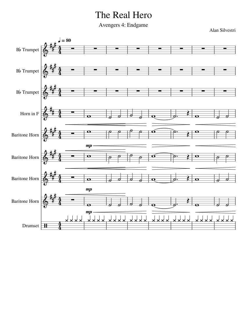 The Real Hero – Alan Silvestri The_Real_Hero_Avengers_Endgame Sheet ...