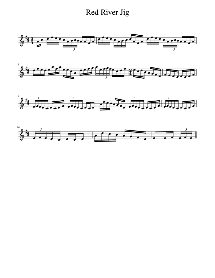 Red River Jig Sheet music for Piano (Solo) Easy | Musescore.com