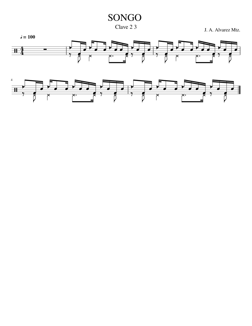 SONGO 2-3 Sheet Music for Drum group (Solo) | MuseScore.com