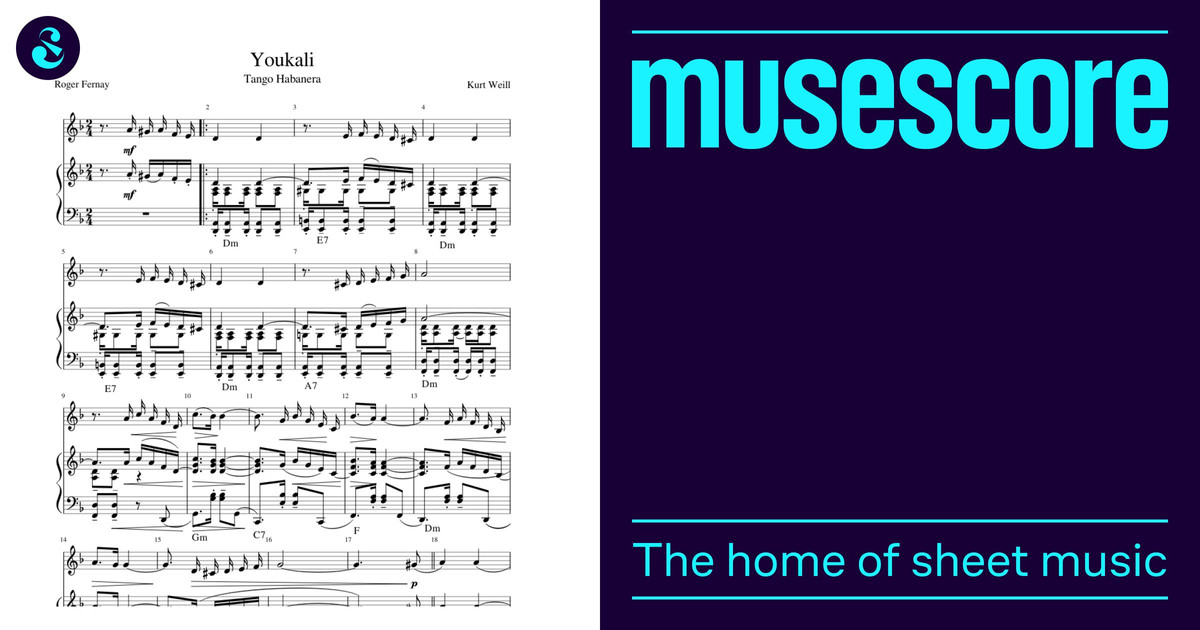Youkali Sheet Music with Chords for Piano, Vocals (Piano-Voice ...