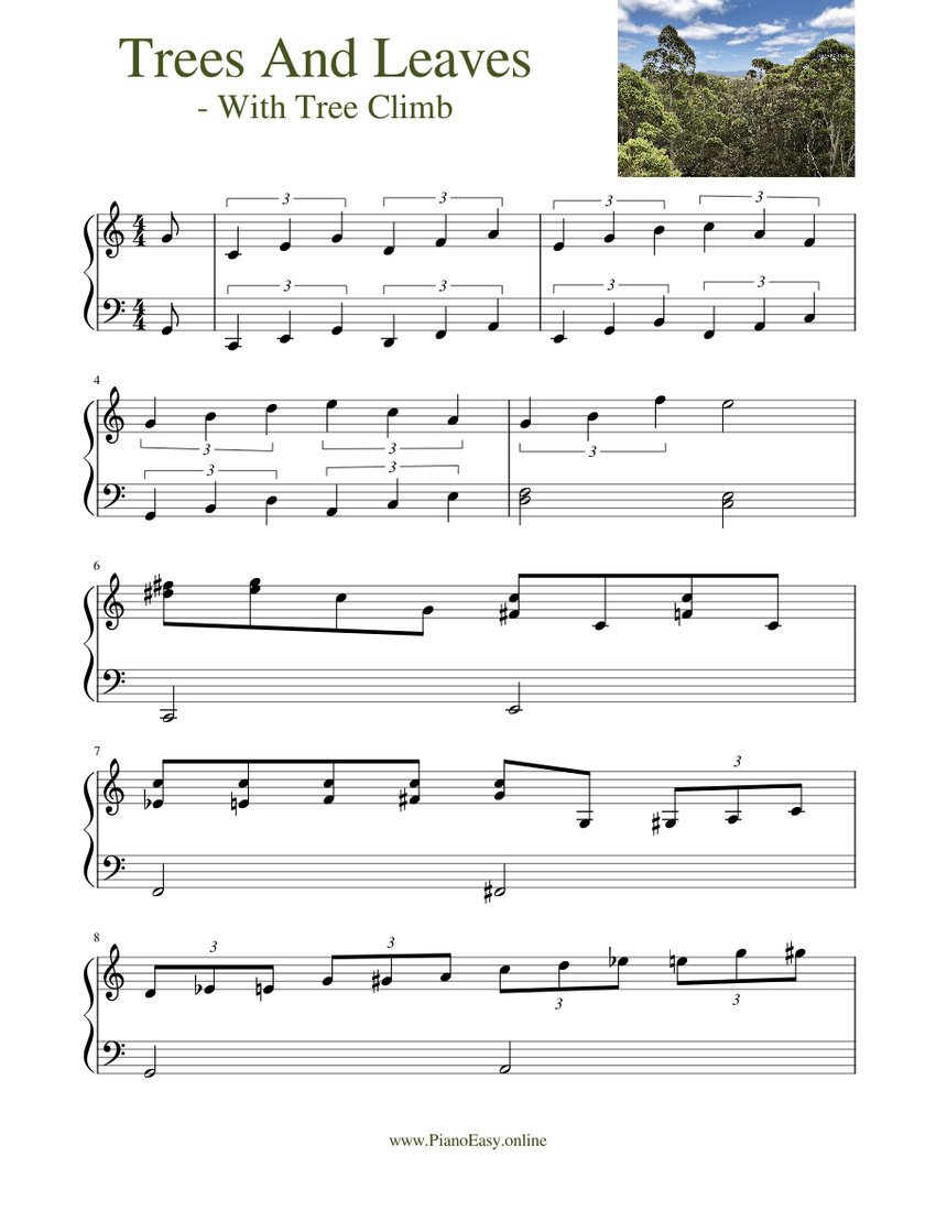 Trees And Leaves - With Tree Climb Sheet music for Piano (Solo) Easy ...